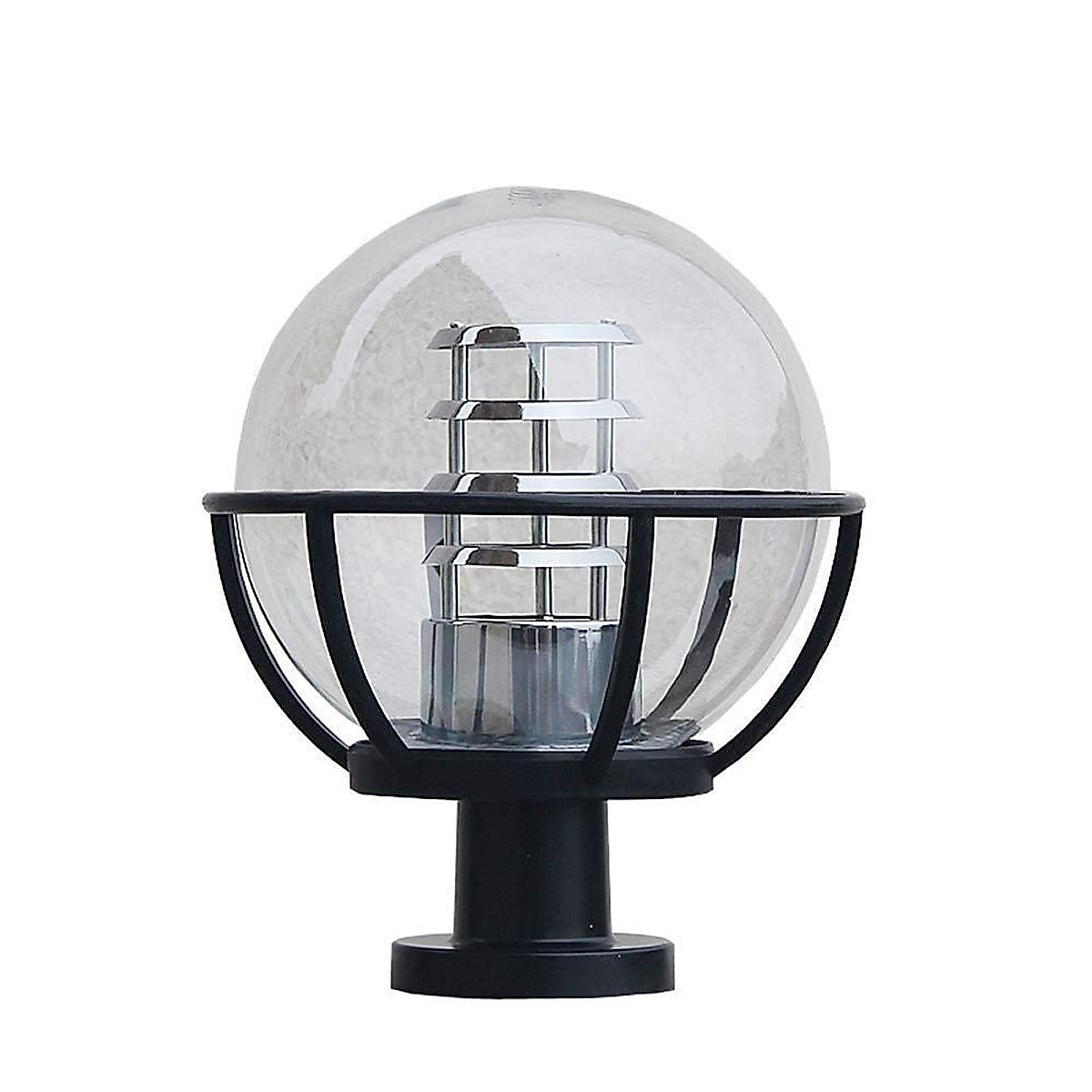 XMFXIAO Waterproof Transparent Ball Door Pillar Lamp Outdoor Home Wall Pillar Lamp Stone Column Door Lamp IP55 Transparent Railing Lamp Garden Villa Lamp Garden Landscape Lamp