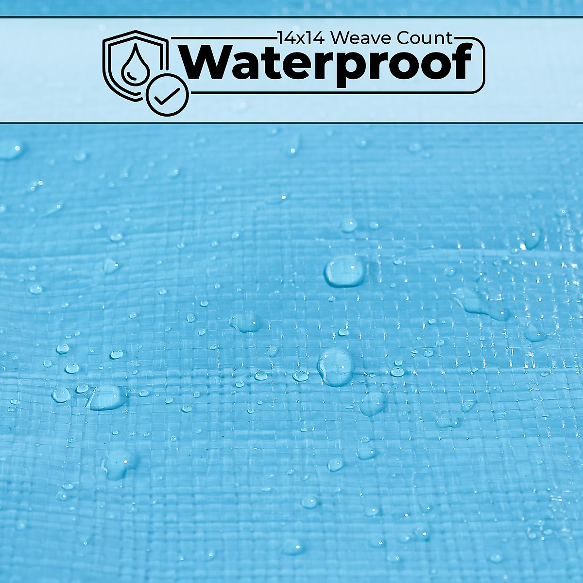 10x12 Heavy Duty Tarp Waterproof - 12 mil Thick Pool Tarp Cover - 10x12 Tarp UV Resistant, Rip & Tear Proof with Metal Grommets – Blue Tarp Multipurpose Use for Camping, Tent, Boat, RV, Car