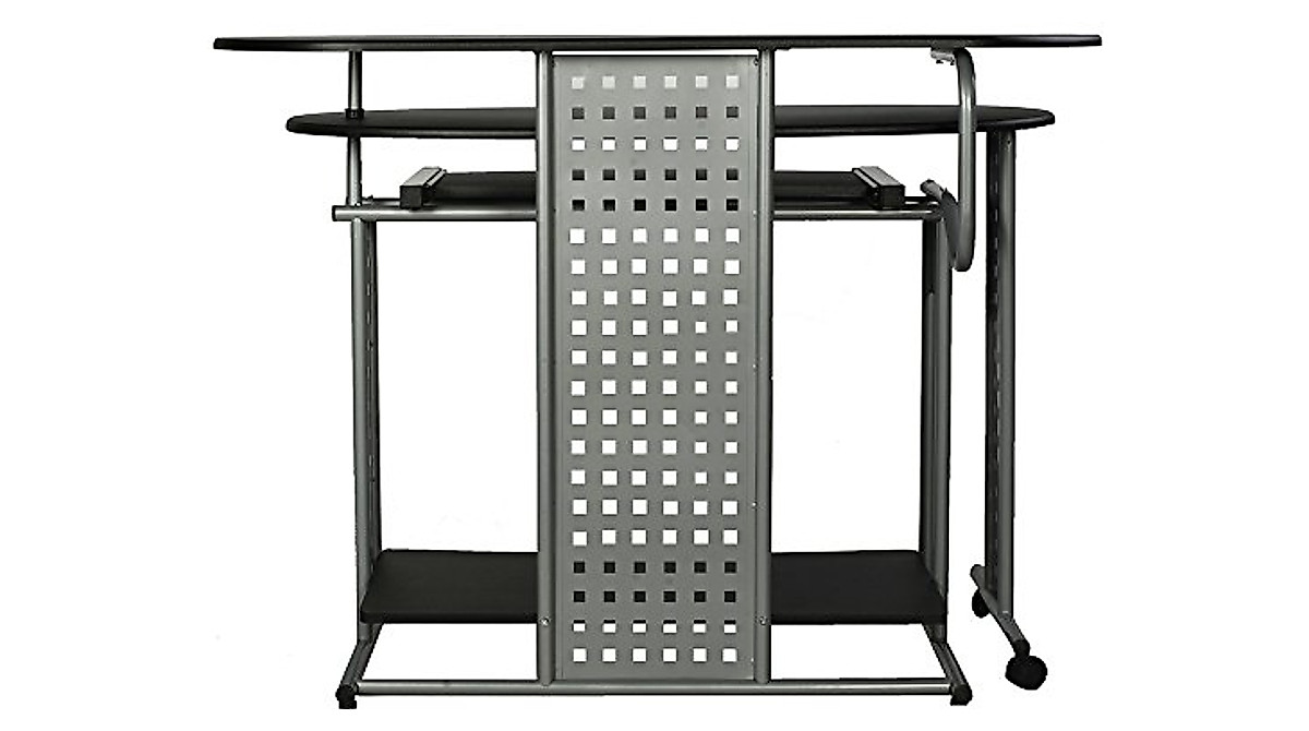 OneSpace Regallo Expandable L Computer Desk in Black | Space-Saving ...