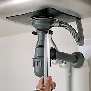 DURATECH 10"-17" Telescoping Basin Wrench with 1-3/8" to 2-1/2" Large Jaw Capacity & Tub Drain Remover Wrench Aluminum Alloy Drain Removal Tool, Dual Ended