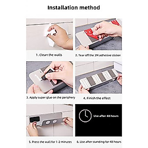 HZWZ Wall Mounted Hair Dryer Bracket, Non-perforated Bathroom/Bedroom/Toilet Hair Dryer Storage Rack for Hair Dryer Storage Rack, Easy to Install, Rust Resistant, Silver