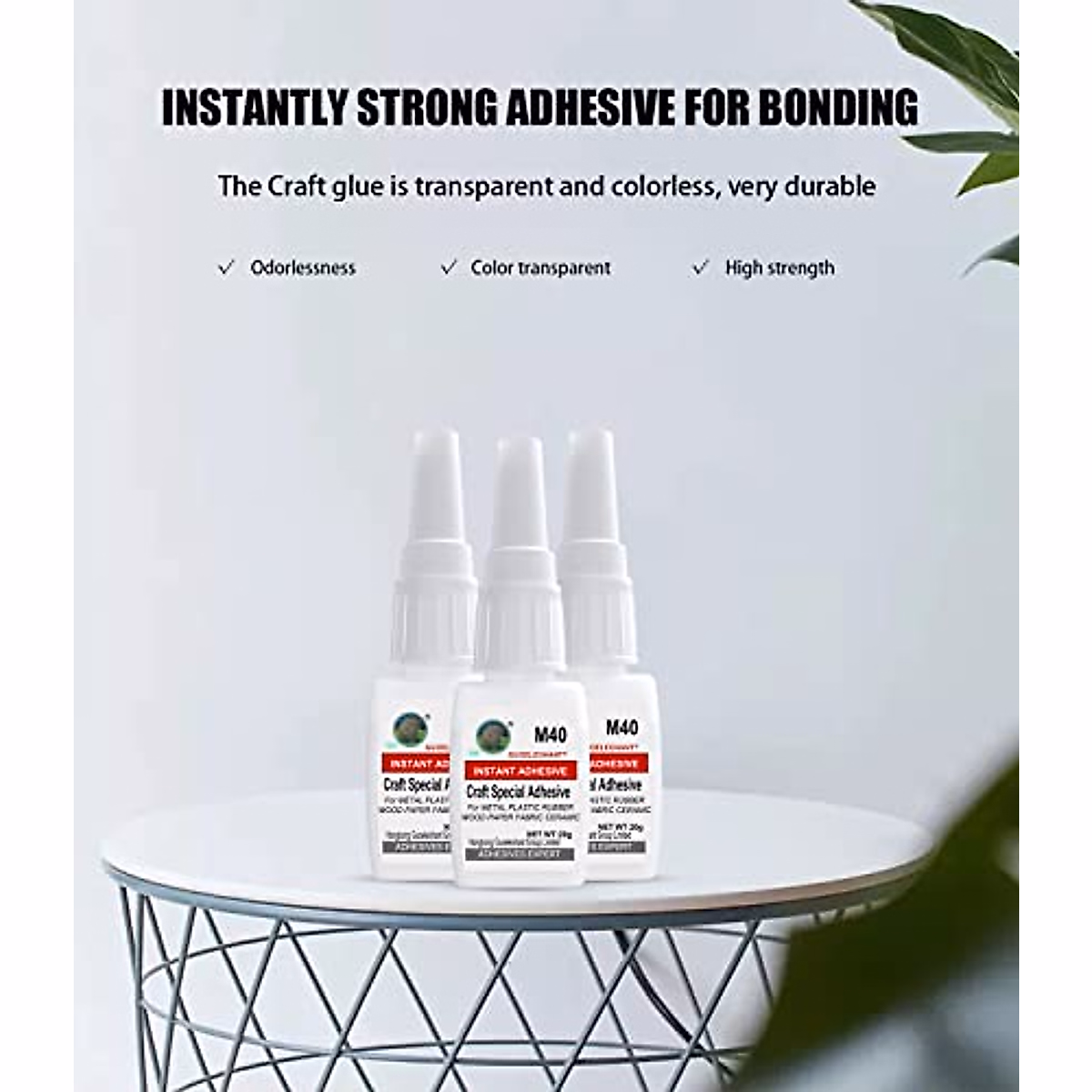 20g Craft Glue, Glue for Model, Instantly Strong Adhesive for bonding Metal, Plastic, Rubber, Wood, Leather, DIY Craft, Scrapbooking, Card Making, Photo, Toy, Model, Decor, Crystal