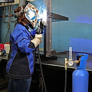 BETOOLL Argon Regulator - Welding Regulator - Argon/CO2 Mig Tig Flow Meter Gas Regulator Gauge with 6.6Ft Gas Hose