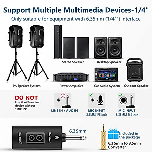 Bietrun Wireless Microphones with Echo,Treble,Bass&Bluetooth,160FT Range,Portable UHF Handheld Karaoke Dynamic Microphone System with Rechargeable Receiver for Karaoke,Singing,Amp,PA System,DJ,Stage