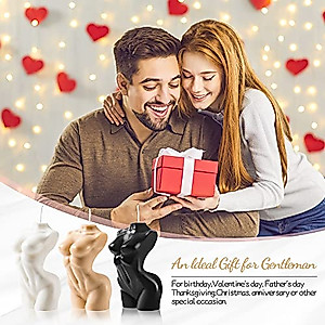 Body Candle Female Torso Candle 6'' Shaped Candles Aesthetic Candle Soy Candle Home Decor for Bathroom Bedroom Valentine's Day Gift for Home Spa Wedding Women Birthday（Black