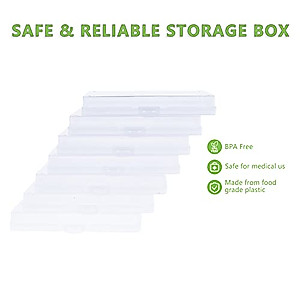 IDekooror Photo Case 5" x 7" Photo Box Storage and Craft Keeper - 7 Inner Photo Keeper Photo Organizer Cases Photos Storage Containers Box for Photos (Clear)