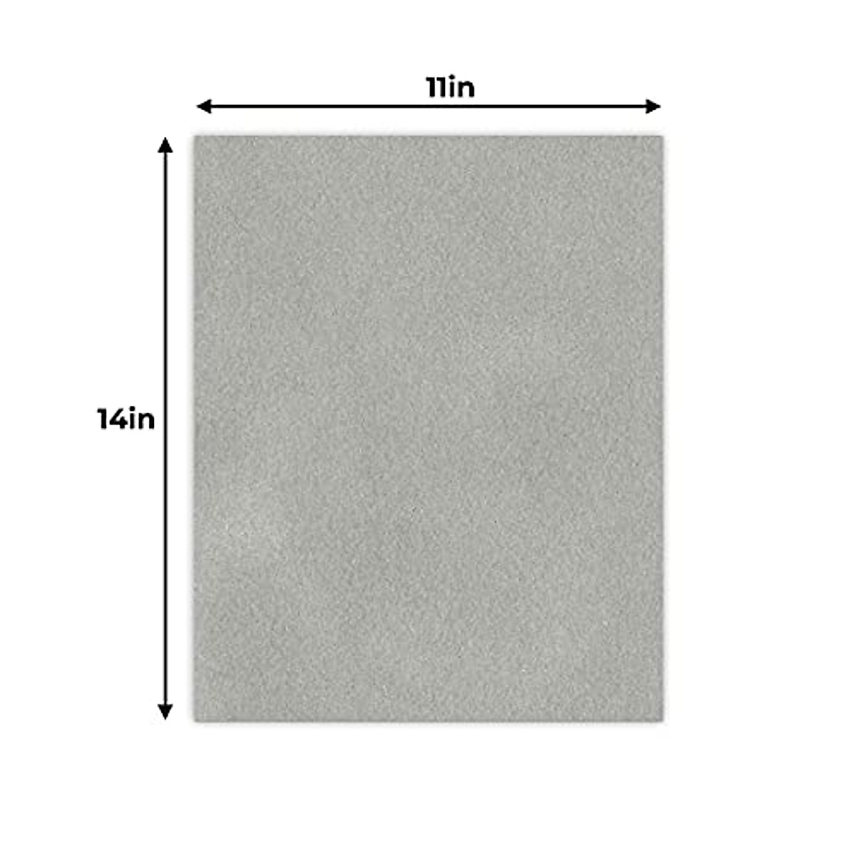 CountryArtHouse Smoke Suede Acid Free 11x14 Backing Board - Uncut Photo Mat Board - 1 Sheet