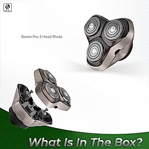 Skull Shaver Baron PRO 3 Head Replacement Blade | Electric Shaver Replacement Heads