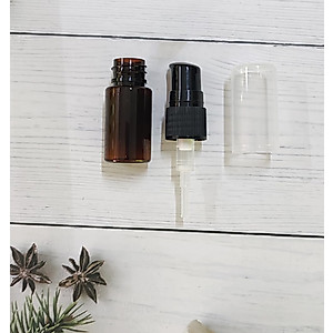 erioctry 10ML Portable Empty Refillable Bottle Cream Shampoo Lotion Treatment Pump Bottle with Cap Travel Bottles Toiletries Liquid Container for Cosmetic Make-up Pack of 6 (Brown)