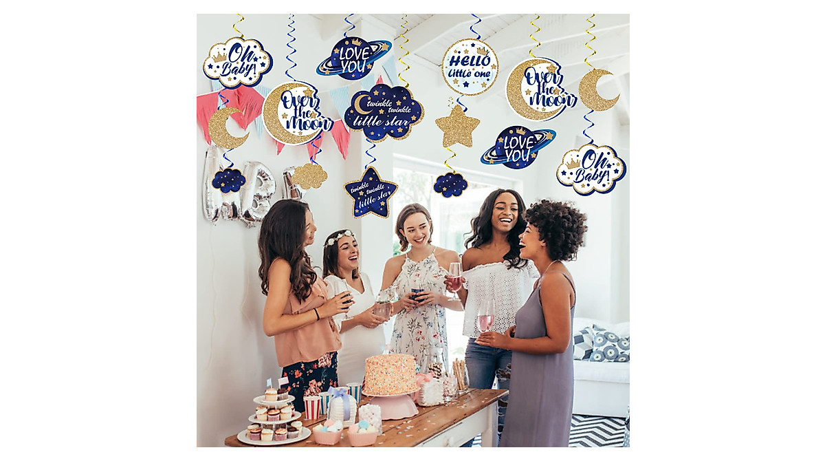 Twinkle Twinkle Little Star Baby Shower Swirls - No-DIY Decor