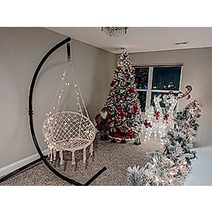 VIVOHOME Hanging Hammock Chair with 39 Feet Long LED Lights for Indoor Outdoor, 330 lbs Capacity, Note: Stand Not Included