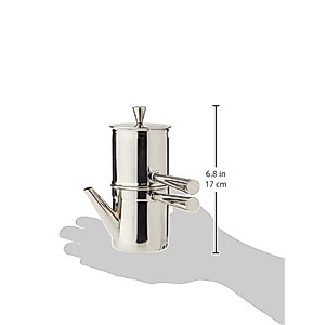 Ilsa Neapolitan Coffee Maker, Stainless Steel, Silver, 1-2 Cups