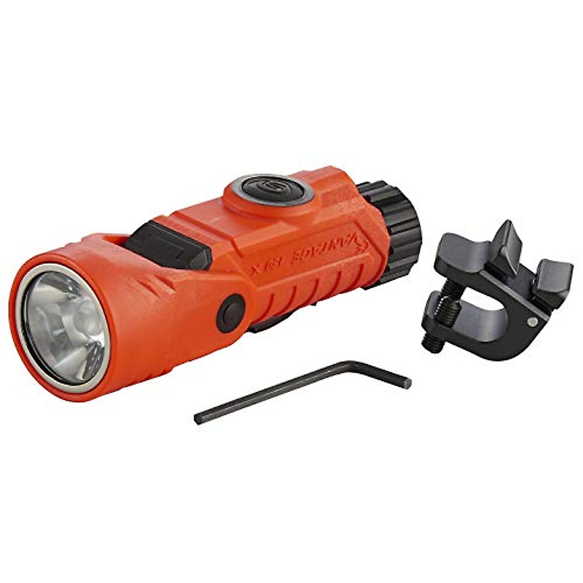 Streamlight 88901 Vantage 180 X Helmet Mounted and Right Angle Firefighter Flashlight with Helmet Bracket, Orange