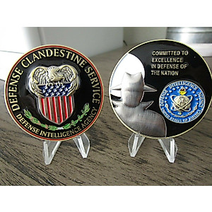 Set of 2 Challenge Coins Defense Intelligence Agency Clandestine Service Dia DCS & NSA Cno Cyber Network Operations