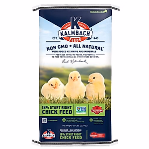 Kalmbach Feeds 18% Non-GMO Start Right Crumble Feed for Chicks, 50 lb Bag