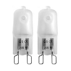 G9 Halogen 25W Bulbs G9 Frosted Halogen Bulb 25 watt G9 JCD Base Bi-pin 2700k Halogen Light Bulb for Accent Landscape Light,Frosted Lense,10 Pack