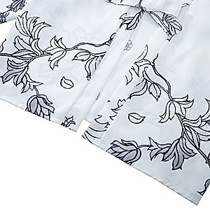 Rubruan Women's Kimono Floral Cover Up Japanese Haori Cardigans Casual Loose Open Front Blouses Summer Beach Tops for Men