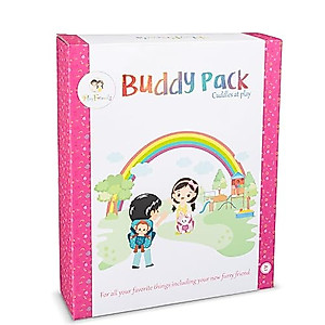 Play Friends Toddler Backpacks for Girls 2-4 - Small Size Kids Backpack with Cute Rabbit Plush Toy Great as School Bag, Travel Bag - Birthday Gift for Girls 3 Years Old