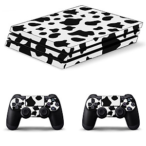 Cow Print PVC Adhesive Sticker Skin Protector Sticker for PS4 Pro/PS4 Slim Controller for PS4 Pro