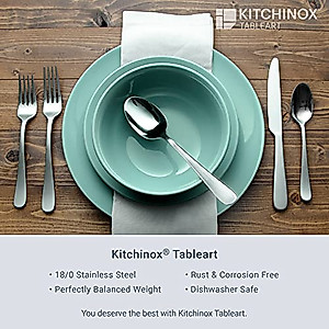 Kitchinox Alton Bay Satin 20-piece Stainless Steel Silverware Set, Flatware Service for 4