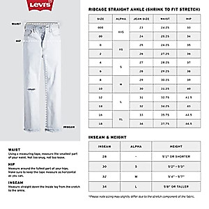 Levi's Women's Ribcage Straight Ankle Jeans, Medium Indigo Worn in, 29