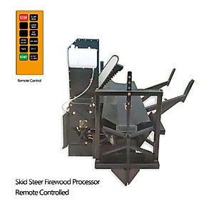 YIHUITONG 25inch Chain Saw 30T Remote Control Skidsteer Firewood Processor Log Splitter