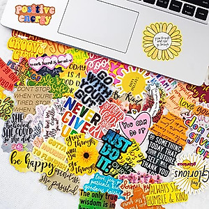 50PCS Inspirational Positive Sticker Inspirational Word Phrase Sticker Kettle Notebook Stationery Refrigerator Diary Boy Girl Vinyl Decal