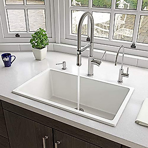 Alfi brand AB3018UD-W Kitchen Sink, White, 29.88"L x 18.13"W x 10"H