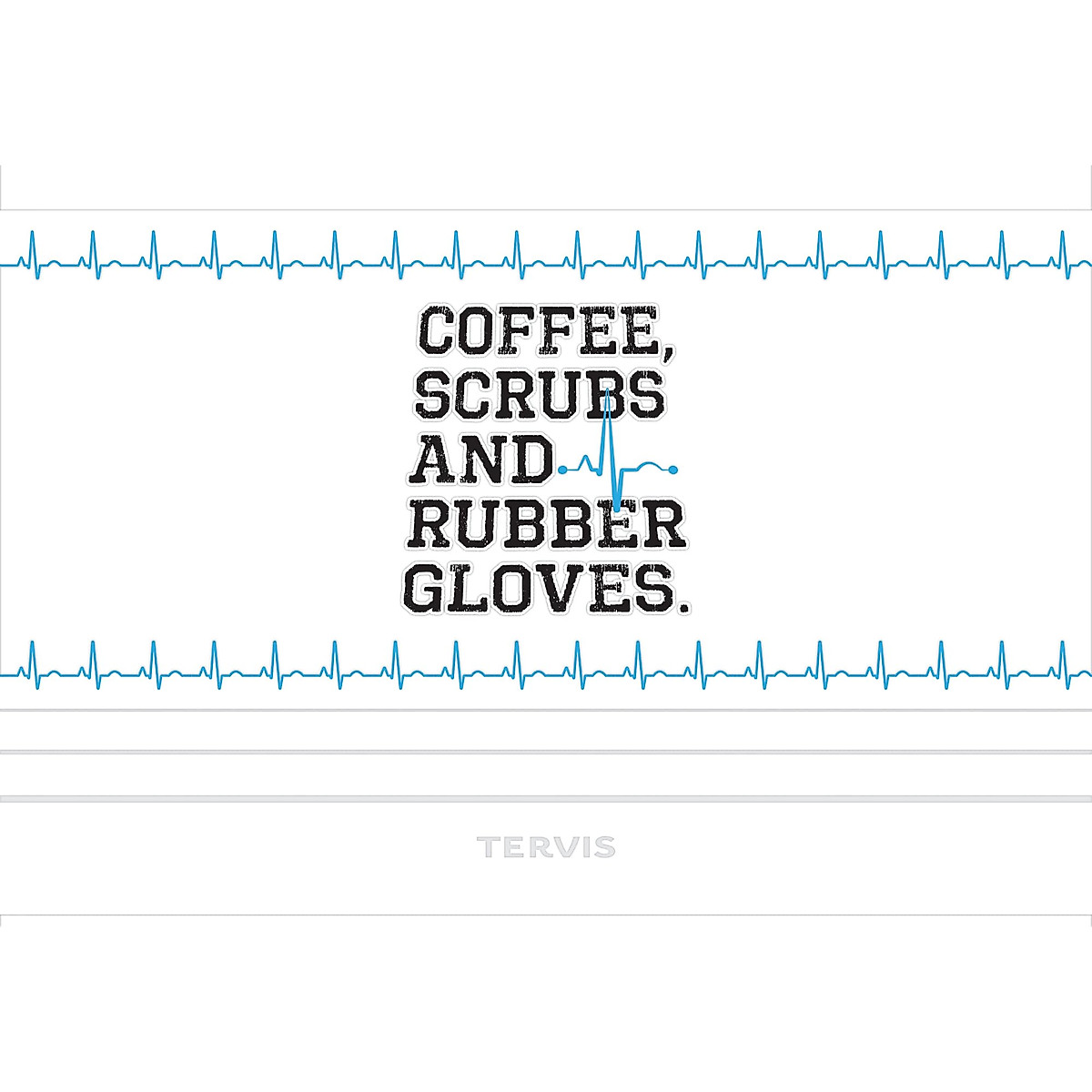 Tervis Traveler Nurse Life - Coffee, Scrubs, and Rubber Gloves Triple Walled Insulated Tumbler Travel Cup Keeps Drinks Cold & Hot, 30oz with Straw Lid, Stainless Steel