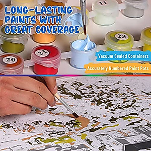 Paint by Number for Adults: Beginner to Advanced Number Painting Kit - Fun DIY Adult Arts and Crafts Projects - Kits Include - (Cabin Fever, 16" x 20" Unframed)