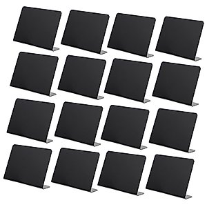Ciieeo 16pcs Supermarket Label Chalkboard Table Chalkboard Message Board Chalkboard Kitchen Signs Chalkboard Menu Board Desk Topper Food Decor Plastic Child Hot Bend Blackboard Table