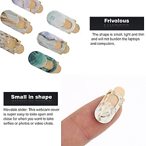 MILISTEN 6Pcs Lens Privacy Cover Smartphone Camera Slide Webcam Slider Cover Tablet Protector Anti- Peeping Covers Phone cam Cover Front Camera Protective Covers Pattern abs Camera Cover b1