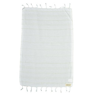 Bersuse 100% Cotton Anatolia Turkish Hand Towel - 23x43 Inches, White