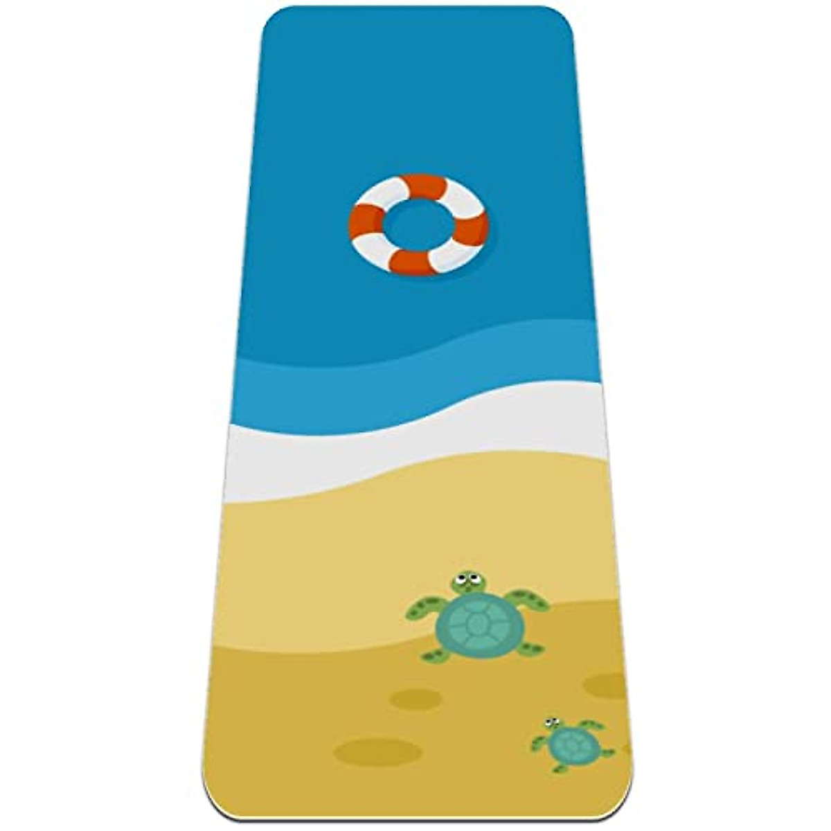 Yoga Mat, Yoga Mats for Home Workout, Workout Mat, Exercise Mats, Pilates Mat, Sea Turtle Swimming Beach