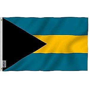 ANLEY Fly Breeze 3x5 Foot Bahamas Flag - Vivid Color and Fade Proof - Bahamian Caribbean Flags Polyester with Brass Grommets 3 X 5 Ft