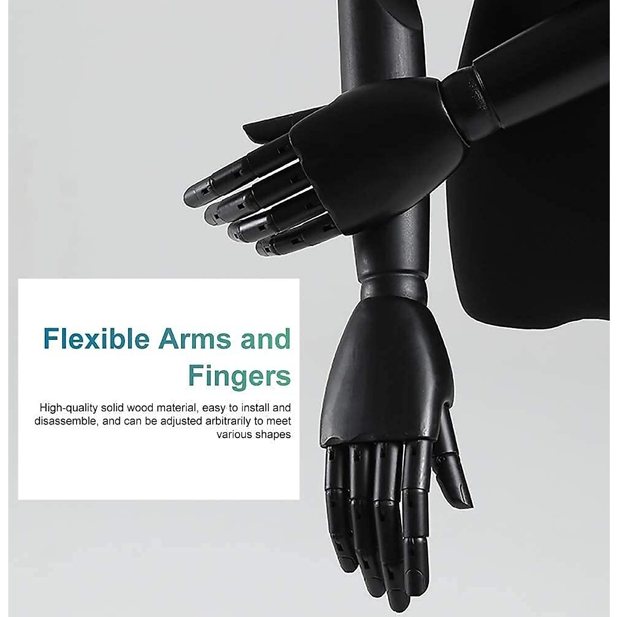 Tailors Dummy Mannequins Female Dress Form Half Body - Black Dummy Manikins with Base, T-Shirt/Short Sleeve/Tops Woman Mannequin Display Stand Dressform Mannequin