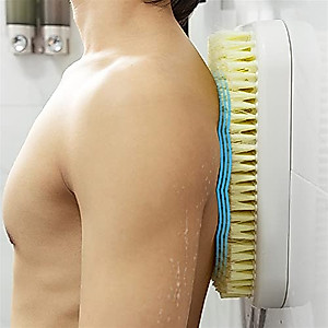 INGVY Dry Brushing Body Brush Massage Bath Brushes Body Back Rubbing Brush Back Exfoliating Stain Removal Scrub Wall Mounted Bathroom Body Wash Cleaning Tool