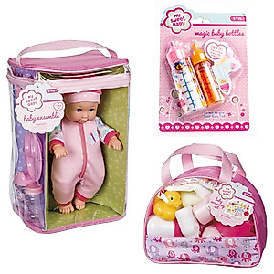 Toysmith My Sweet Baby Magic Baby Bottles, Baby Care Set, and Deluxe Baby Ensemble; Complete Baby Doll Care Set