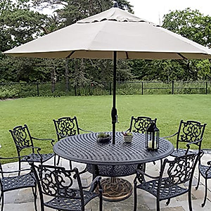 Blissun 26.5 lbs Patio Umbrella Base, Market Umbrella Base Stand for Patio, Garden, Lawn, Bronze, B-012A