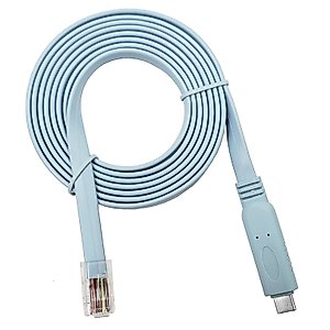 RW RoutersWholesale FTDI USB-C to RJ45 Console Cable 6ft Compatible/Replacement for Cisco/Windows 7, 8 / Vista/MAC/Linux / RS232 Switch Router (USB-C)