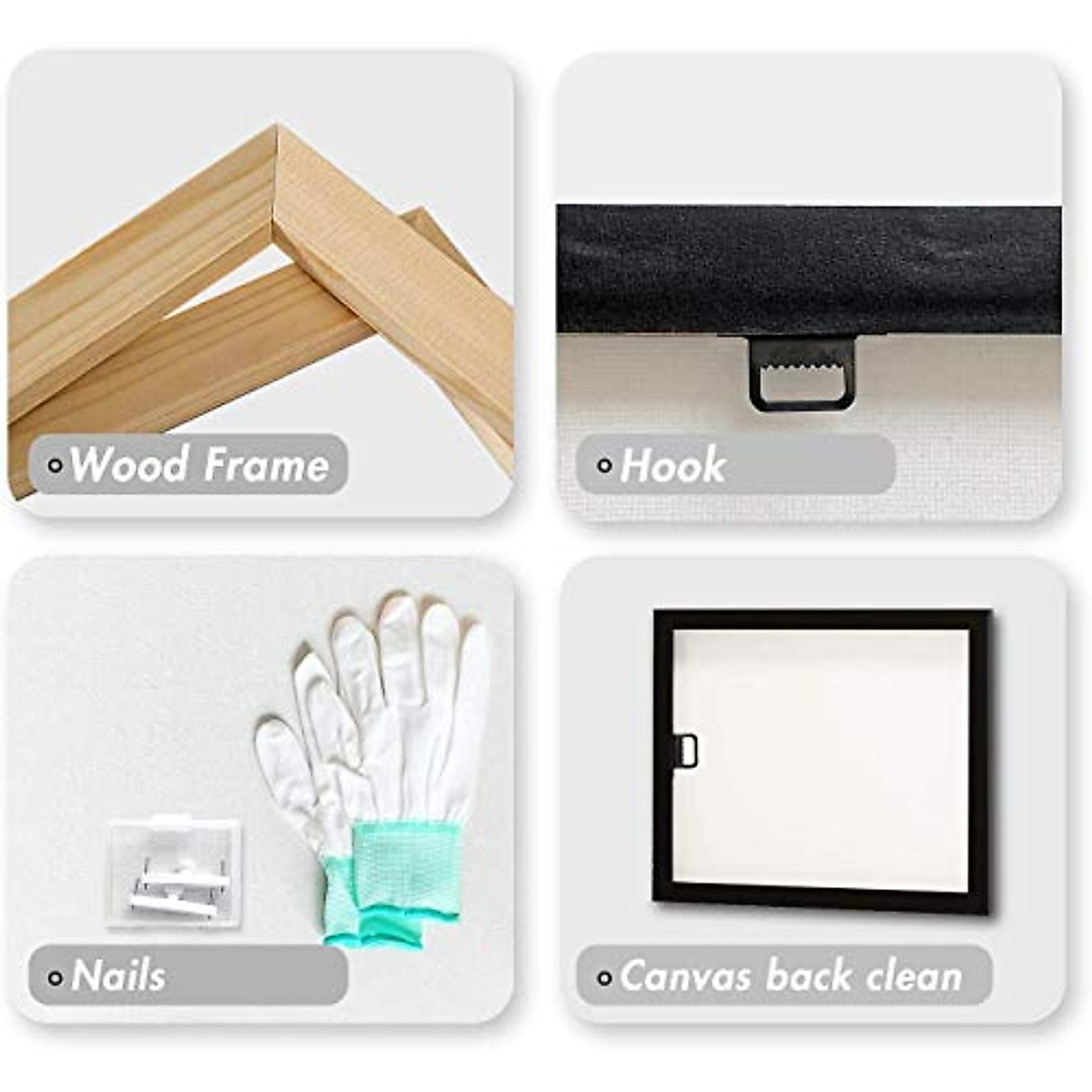 Windrain Farmhouse Wall Decorations,Floral Art Print,Chinoiserie Vase Art,Blue And White China,Oriental Decor,Chinese Art,White Flowers Illustration,Hamptons Decor,16x24 Inch Framed 5