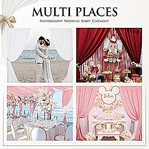 StangH Black Backdrop Curtains for Parties - 10 ft Curtain Drapes for Partition Room Dividers Curtains Waterproof Home Theater Studio Backgrounds Wedding Stage Stand Panels, 2 Panels