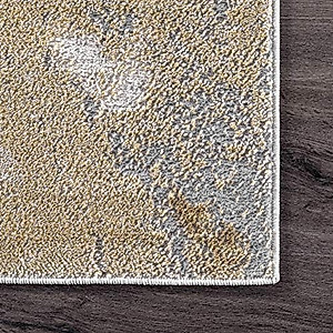 nuLOOM Cyn Abstract Runner Rug, 2' 6" x 10', Gold