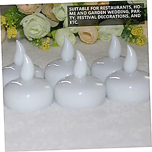 Healeved 24 Pcs LED Floating Candle LED Decor Wedding Decor LED Tea Lights LED Candle Lights Floating Tealights Flameless Floating Candle LED Lights Stylish Floating Candles Lights Plastic