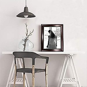 GraduationMall 8x10 Picture Frames, Real Glass, Display Photos for Wall or Tabletop, Mahogany with Gold Beads, 2-Pack