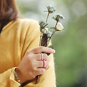 Zollen 12 Packs Silicone Wedding Rings for Women, Thin Braided Rubber Wedding Bands Stackable Ring, Hypoallergenic Silicone, Size 6