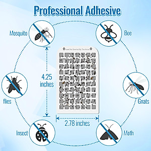 Qualirey 30 Pack Flying Insect Trap Refill Compatible with Mosalogic Fly Traps, Insect Trap Glue Board Refills, Replacement Sticky Glue Cards for Insect Bug Mosquito Gnat Fruit Fly Trap Indoors, Gray