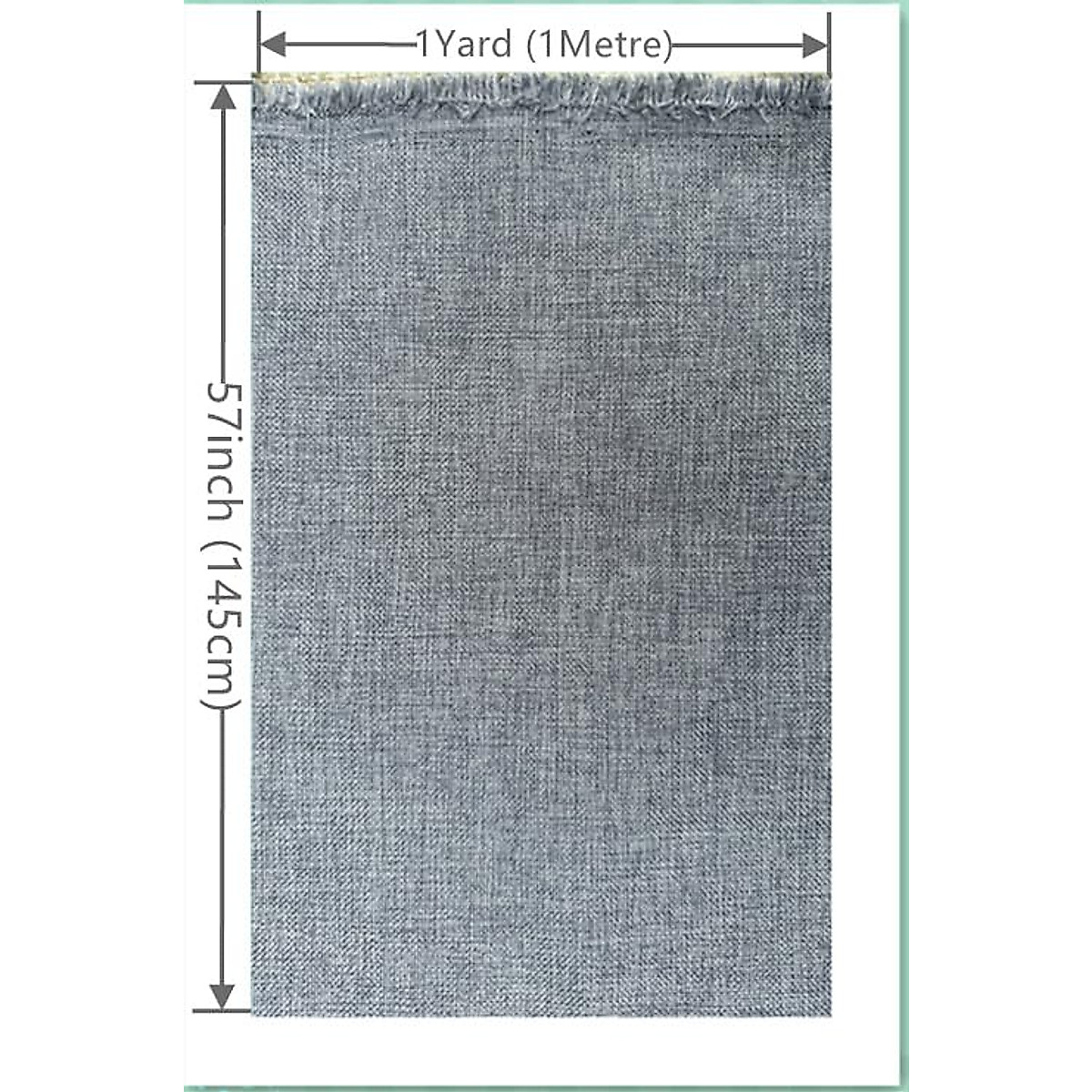 TinaKim Thick Upholstery Fabric, for Reupholster Chair Sofa Cover, Faux Linen Type Cloth Material (Grey Blue 16, 1 Yard (57x 36 inch))