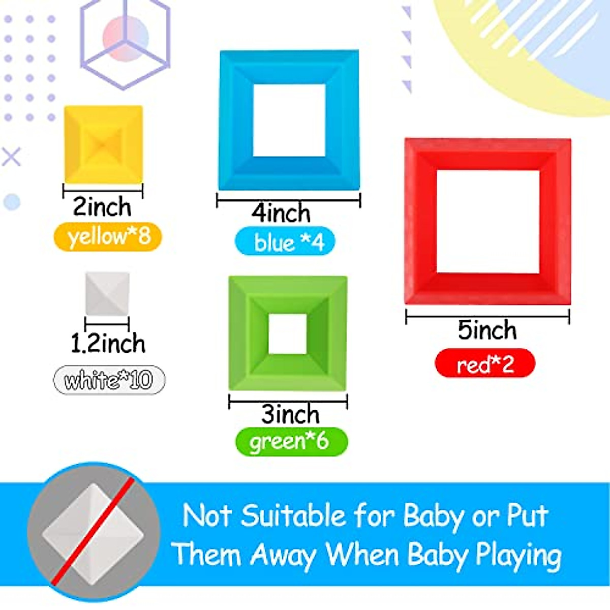 Montessori Toys for 2 3 4 5 Year Old Boy Girl, 30 Pcs Pyramid Stacking Building Blocks for Toddlers 1-3 Age 1-2 2-4 Kids STEM Stackable Sensory Educational Toy Fine Motor Classroom Manipulative Gift