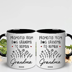 WHIDOBE Grandma Gift Mug, New Baby Reveal Gift For Grandma, Grandma To Be From Daughter, Baby Pregnancy Announcement Gift, Cute Mug For Women Woman, New Grandmother, Mothers Day Cup Future Grandma